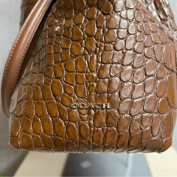 Coach | Bags | Coach Madison Croc Embossed Large Drawstring Shoulder ...